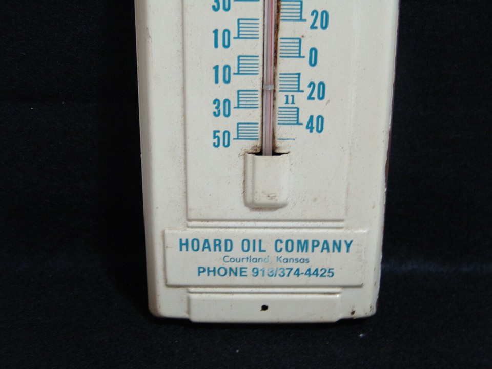 VINTAGE STANDARD OIL THERMOMETER ADVERTISING HOARD OIL COMPANY ...