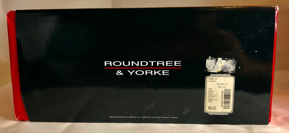 Yorke & Roundtree Men's Wooden Jewelry Box NEW York Dark Walnut Finish ...