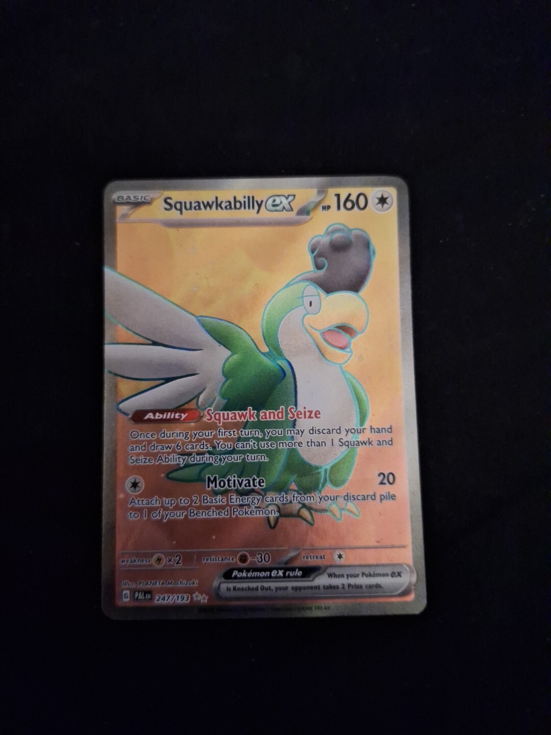 Squawkabilly ex 247/193 Paldea Evolved (PAL) NM Full Art Ultra Rare ...