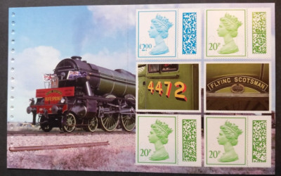 GB 2023~Flying Scotsman~Prestige Stamp Booklet Pane~4~ex DY47~Unmounted ...