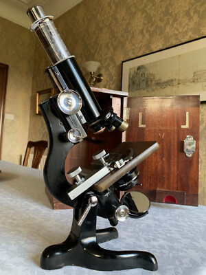 Vintage W. Watson & Sons Ltd - Service Microscope in Black/Chrome ...
