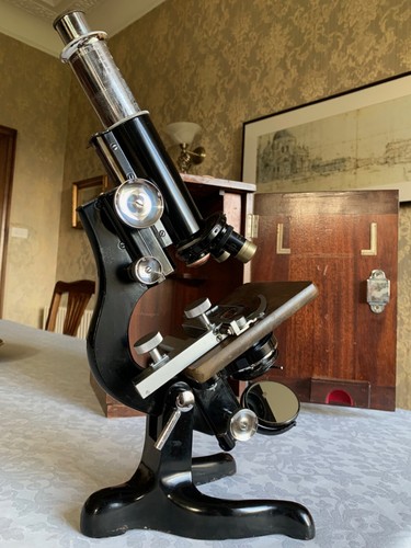 Vintage W. Watson & Sons Ltd - Service Microscope in Black/Chrome ...