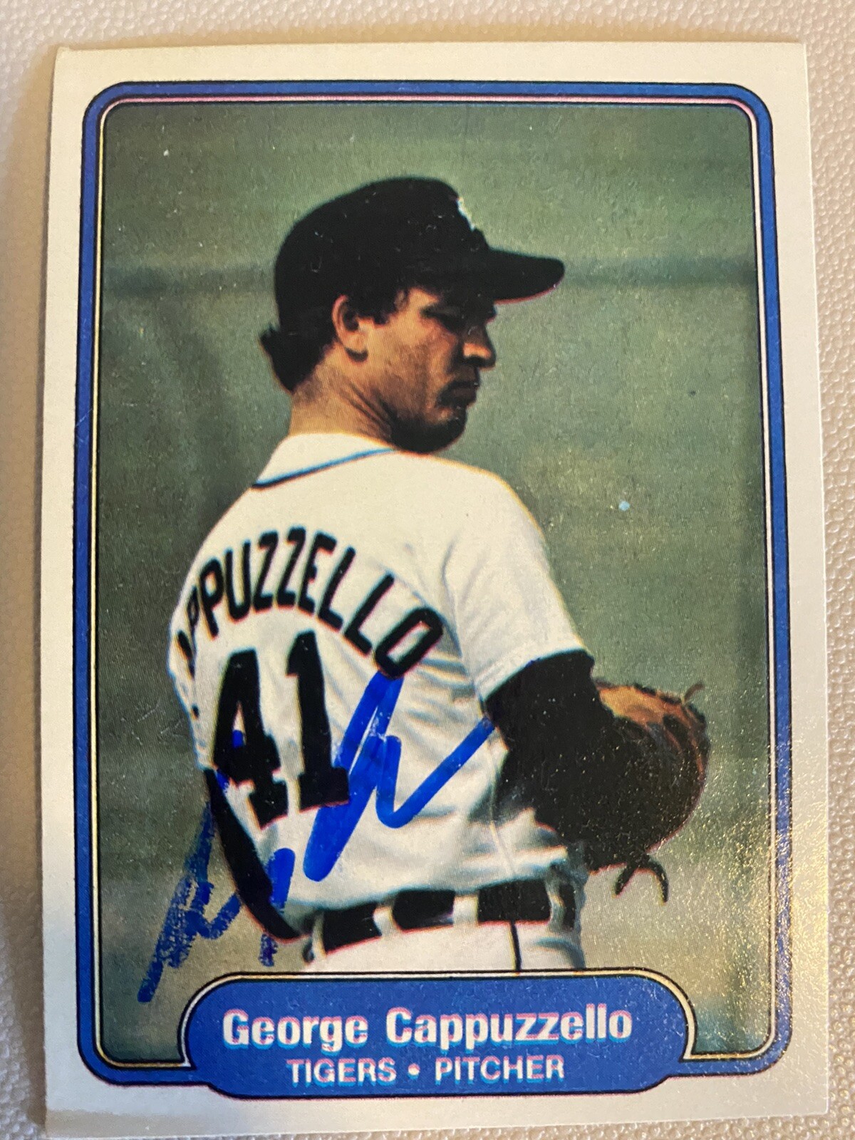 GEORGE CAPPUZZELLO signed baseball card DETROIT TIGERS autograph RARE ...