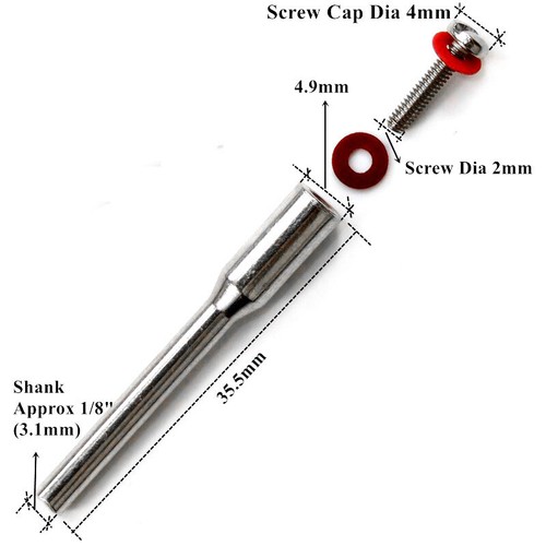 Rotary Arbor Holder Screw Mandrel 1/8'' Shank for Dremel Rotary Tool ...