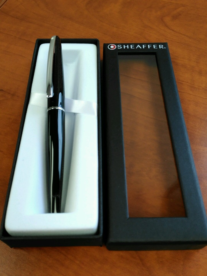 Sheaffer Taranis- Black -Fountain Pen W/Broad Nib 100% Authentic | eBay