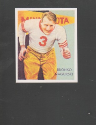1935 National Chicle Football Card #34 Bronko Nagurski-Chicago Bears ...