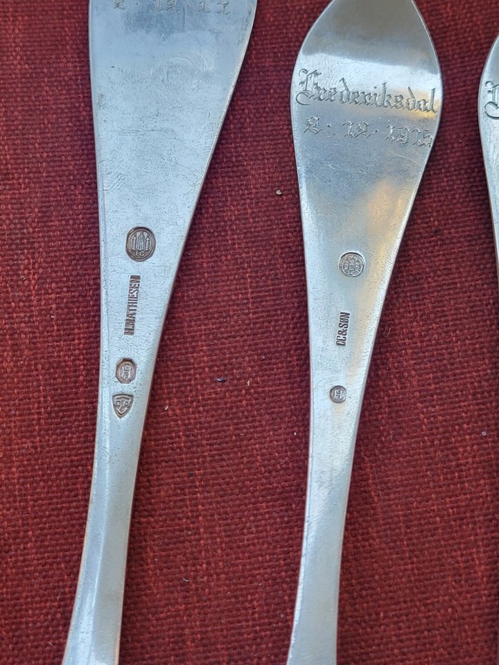Vintage Denmark Silver mix silverware Three Towers Hallmark monogrammed ...