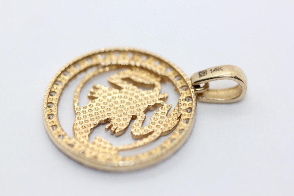 14K GOLD ZODIAC SIGN SCORPIO CHARM PENDANT 14karat | eBay