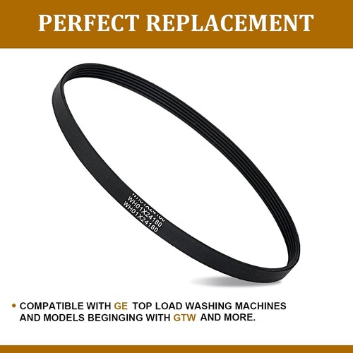 WH01X24180 Washer Drive Belt Compatible with GE Clothes Washing Machine ...