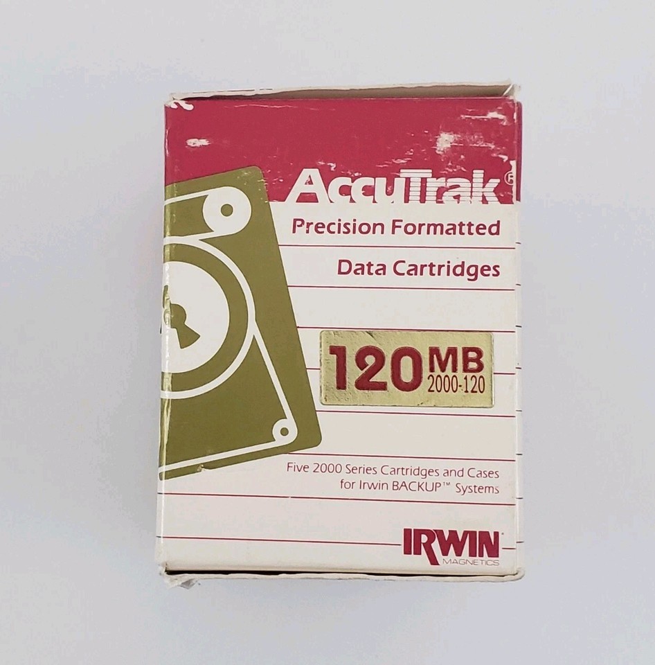 Vtg AccuTrak Data Cartridges Precision Formatted 120-250MB 5pk NOS Open ...