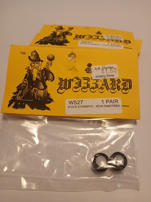 WIZZARD WS27 STOCK STORM / PATRIOT REAR RIMS WITH TIRES .450 1 Pair NOS ...