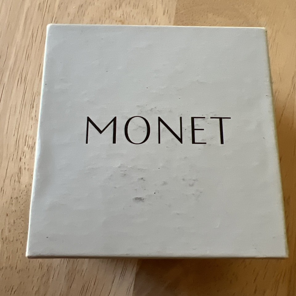 Vintage Faux Pearl & Rhinestone Monet Wreath Brooch Pin Original Box | eBay