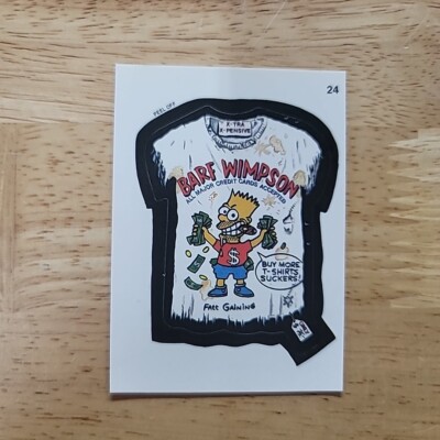 BART SIMPSON 1991 TOPPS WACKY PACKAGES CARD PARODY, BARF WIMPSON 24 NM ...