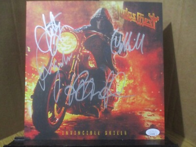 JUDAS PRIEST signed/autographed INVINCIBLE SHIELD PROMO ALBUM PURPLE ...