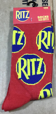 Ritz Crackers Socks Men's Socks 6-12 Crew Red Z23 | eBay