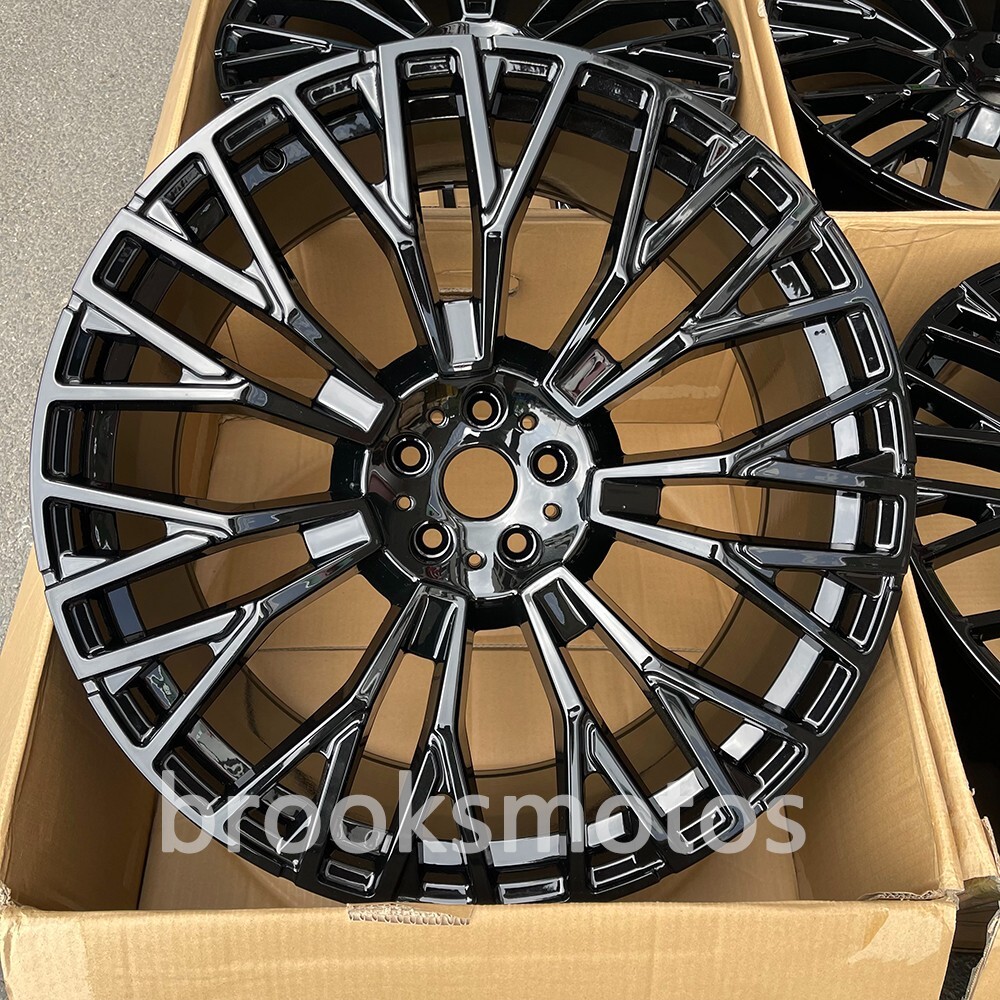 2019+ BMW X5 2020+ X6 22" Gloss Black STYLE Multi Spoke Aluminum RIMS ...