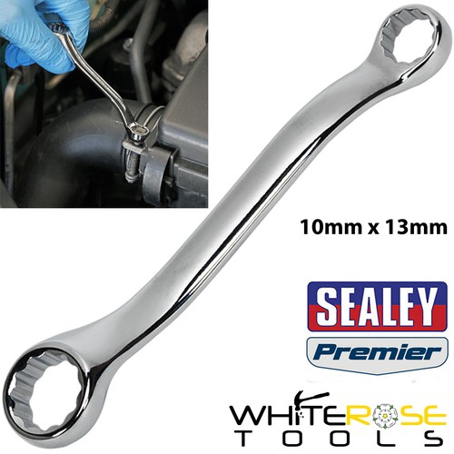 Sealey Offset Stubby Ring Rowing Spanner 10mm x 13mm Double End Rigger ...