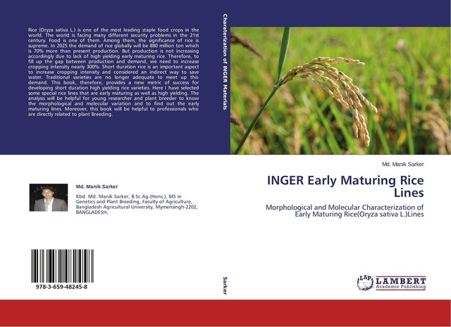 Inger Early Maturing Rice Lines von Md. Manik Sarker (2013, Taschenbuch ...