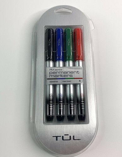 TUL Permanent Markers Fine Point Silver Barrel, Assorted Ink Colors ...