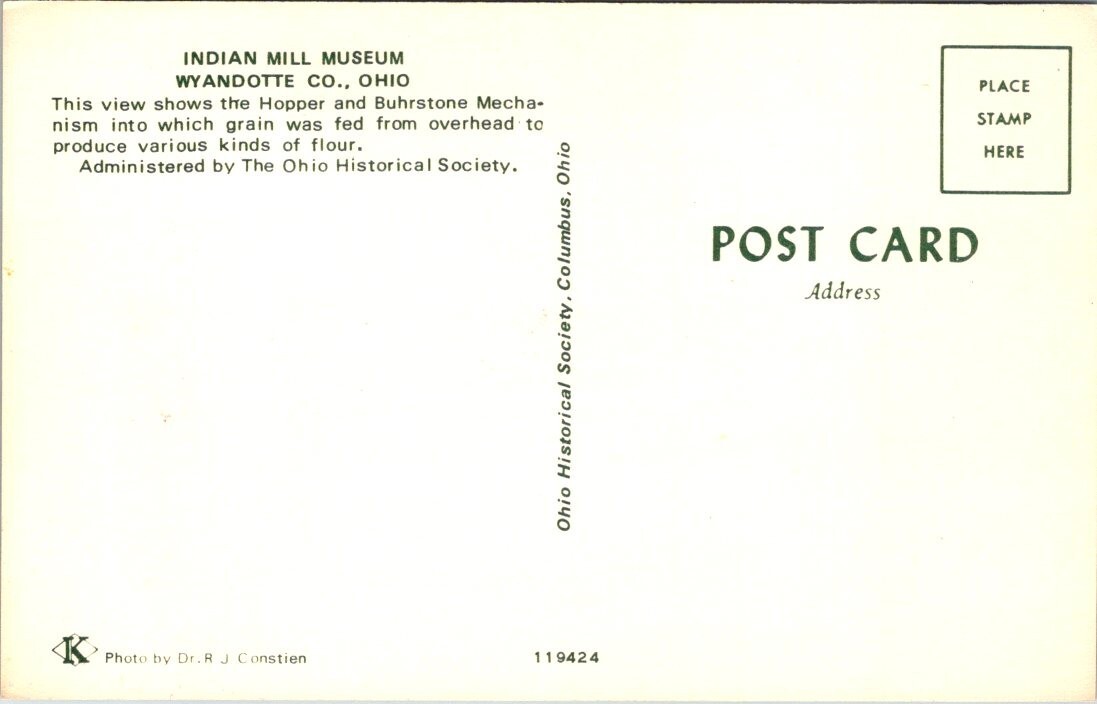 INDIAN MILL MUSEUM WYANDOTTE CO., OHIO postcard | eBay