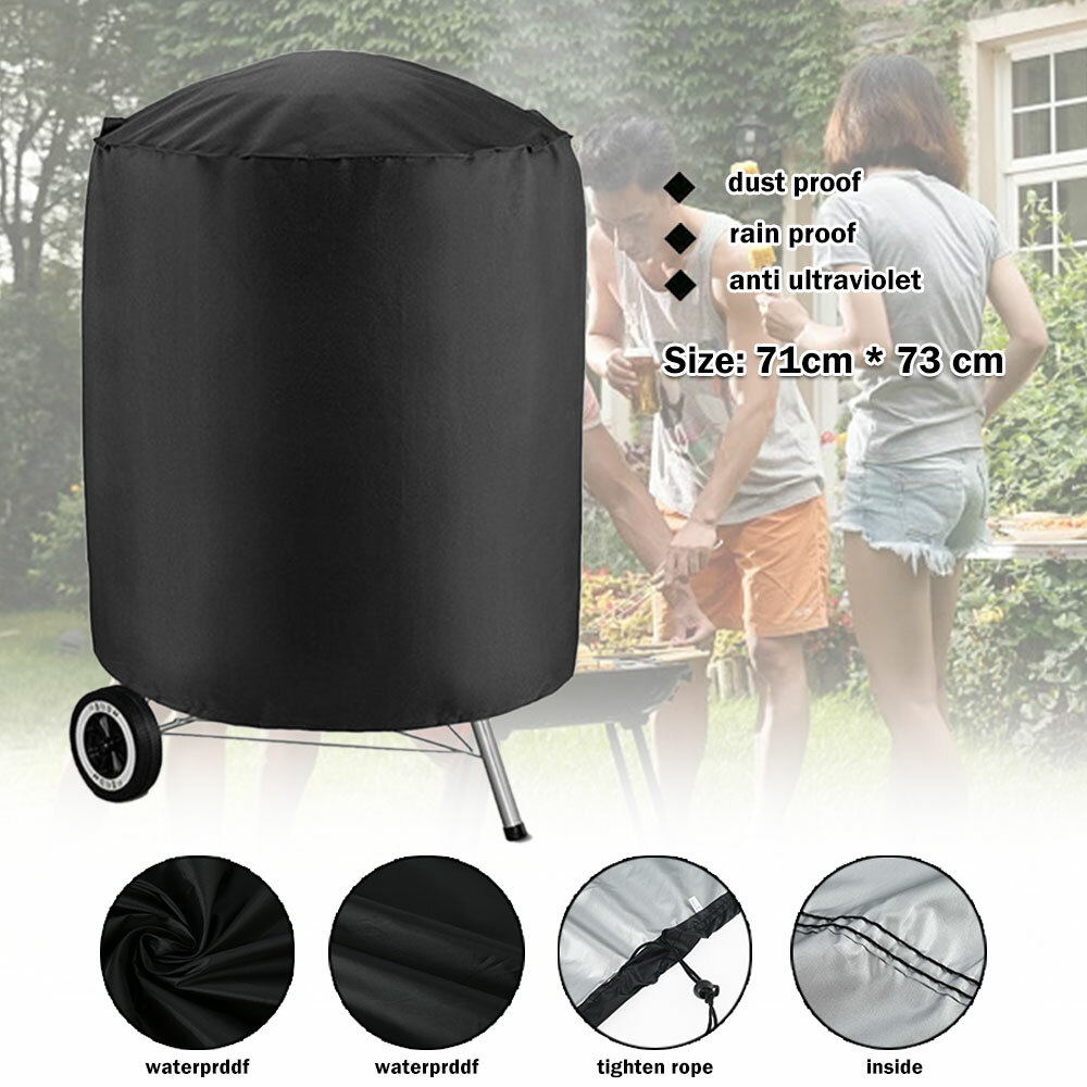 Garden Round BBQ Protector Grill Kettle Cover Outdoor Waterproof ...