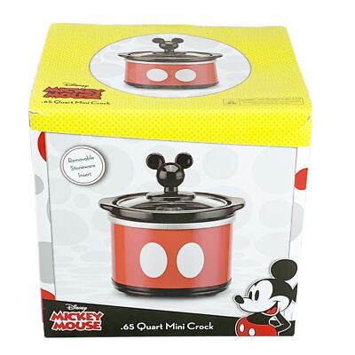 Mickey Mouse Disney Mini Crock .65 Qt For Dips Or Potpourri Removable ...