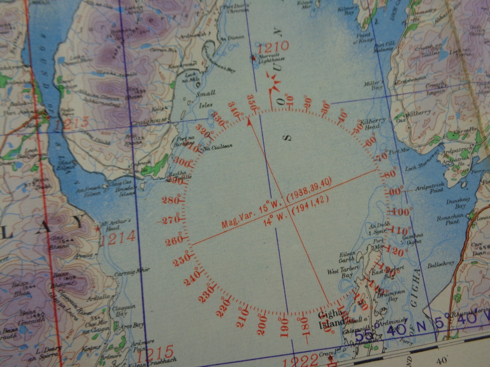 WW2 era RAF map of "GLASGOW, OBAN and the SOUTHERN ISLANDS" (with ...
