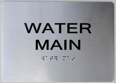Water Main Sign(Aluminum, Brush Silver, Size 5X7)The Sensation line ...