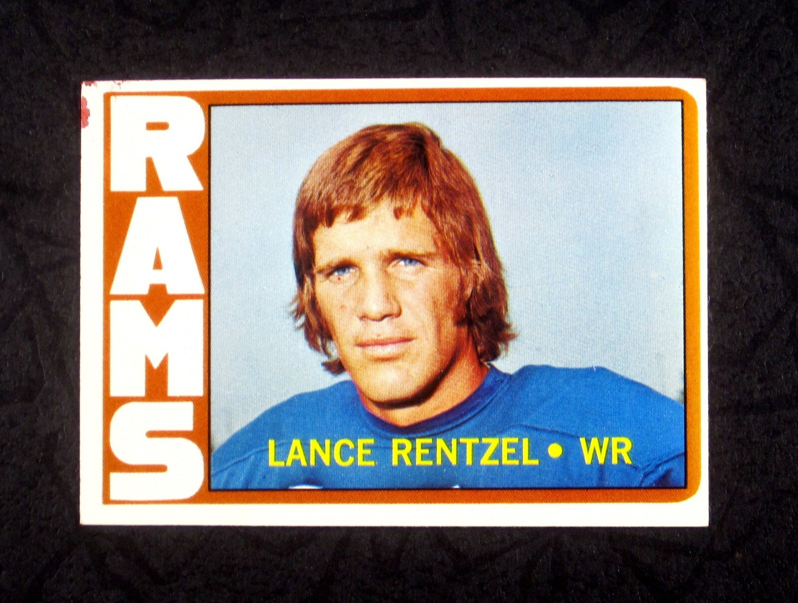 1972 TOPPS SET BREAK Lance Rentzel #81 Los Angeles Rams EX print defect ...