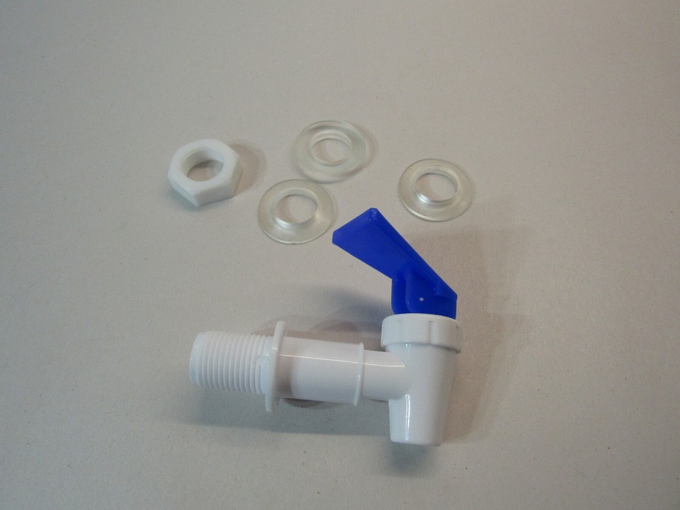 White Plastic Faucet Valve Spigot for Ceramic Glass Water Dispenser ...