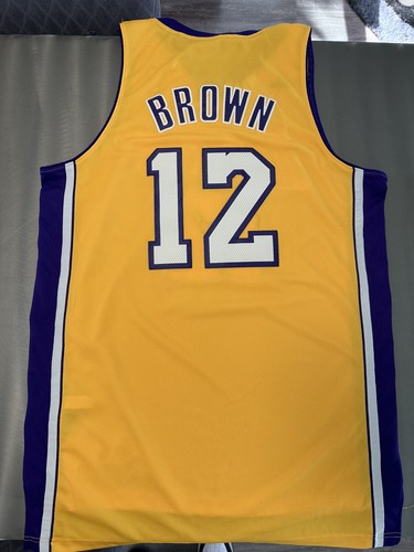 Adidas Los Angeles Lakers Shannon Brown #12 Jersey Men's Medium NBA ...