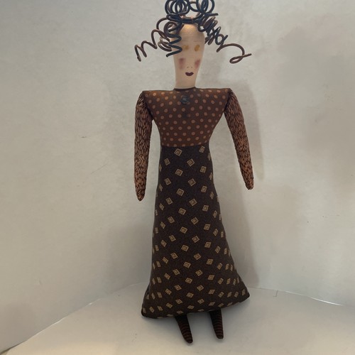 Vintage 23” Nancy Camden Hauser Cloth Rag Artisan Doll Rare Folk Art ...