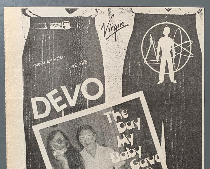 DEVO vintage 1979 UK PRINT ADVERT THE DAY MY BABY GAVE ME A SURPRIZE | eBay