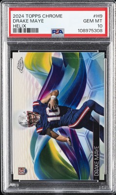 2024 TOPPS CHROME HELIX #H9 DRAKE MAYE ROOKIE RC PSA 10 | eBay