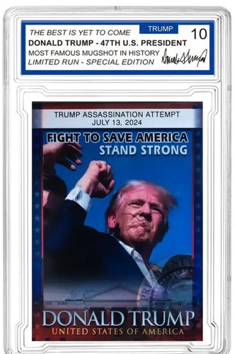 Donald Trump Assassination Attempt Trading Card GEM MINT 10 | eBay