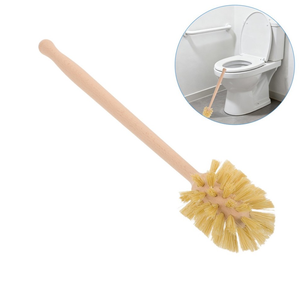 3 Pcs Toilet Bowl Cleaner Brush Wooden Handle Deep Clean Scrubber for ...