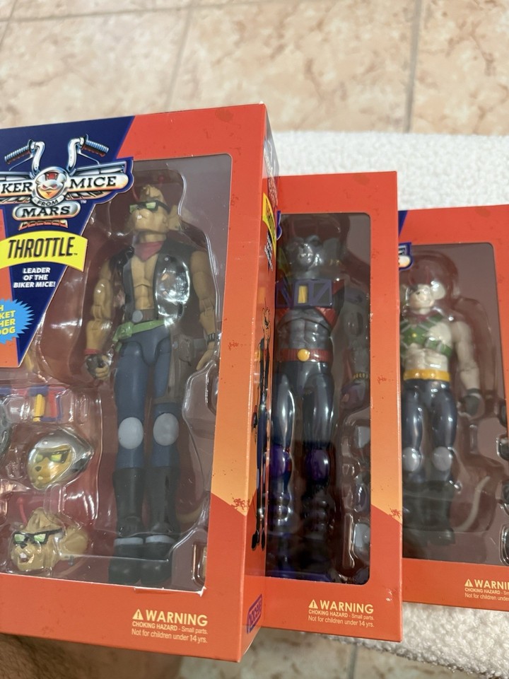 Biker Mice from Mars Action Figures Modo, Throttle, and Vinnie by ...