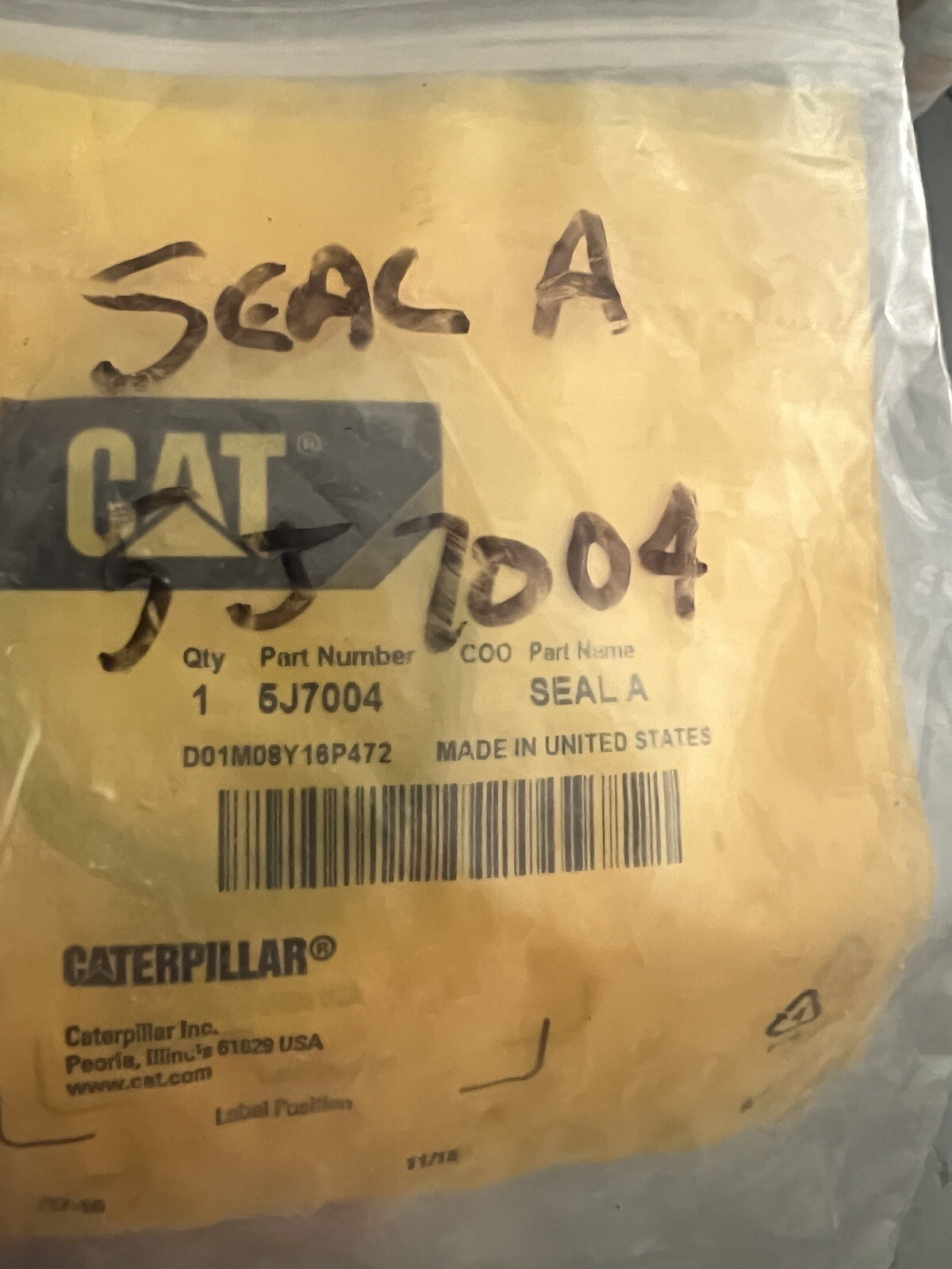 5J7004 SEAL A FOR CAT 5J-7004 | eBay