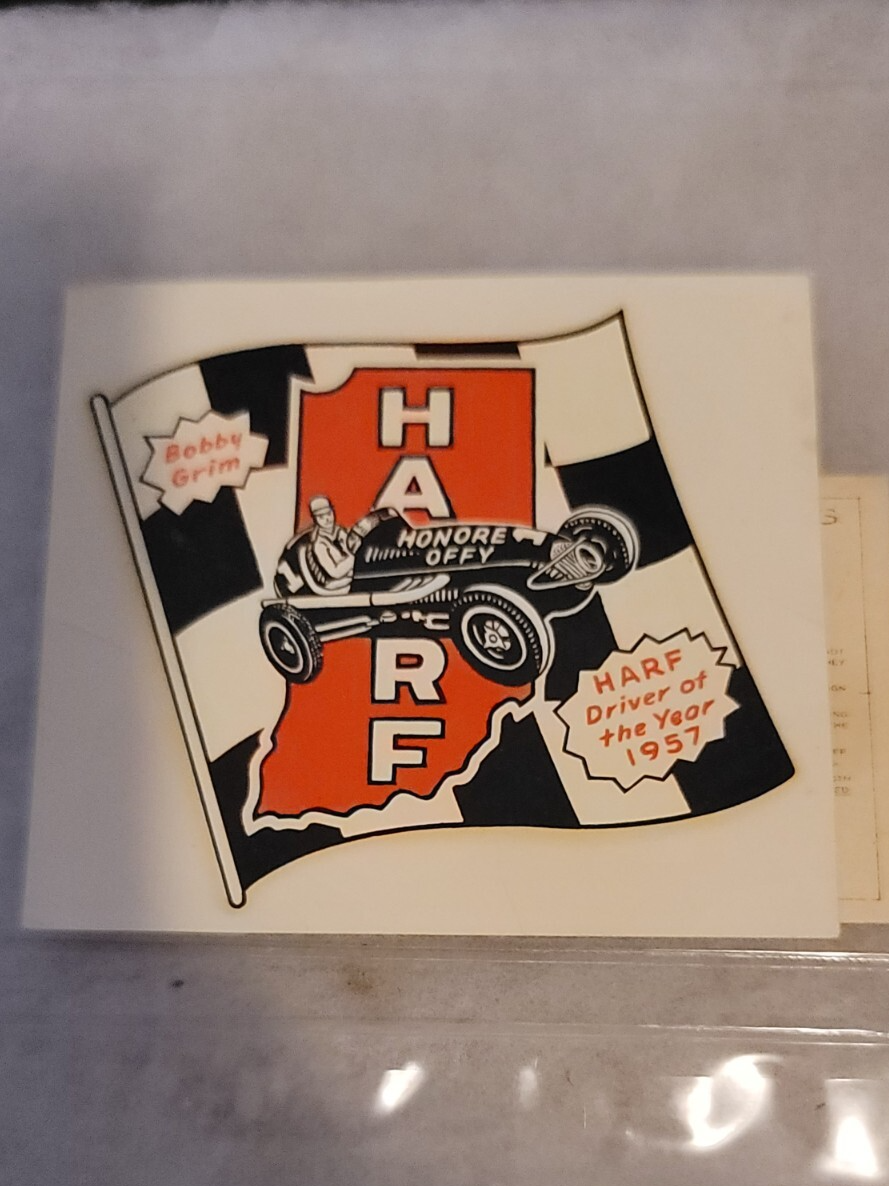 HARF 1957 water decal Sprint car Bobby Grim | eBay