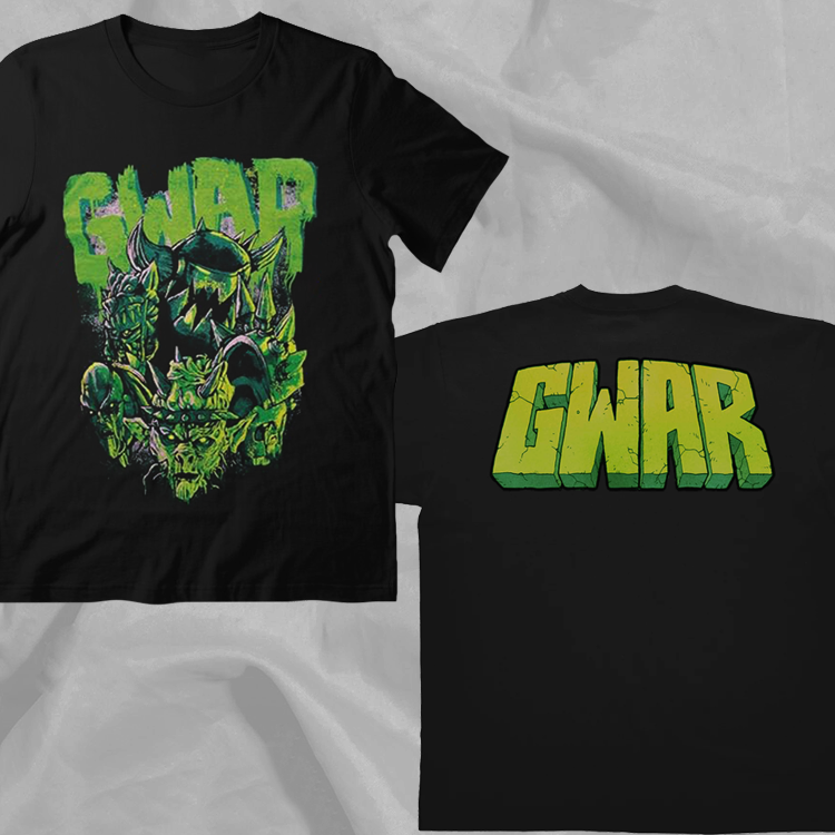 GWAR Band Retro 90s Green Black Double Sided T-Shirt | eBay