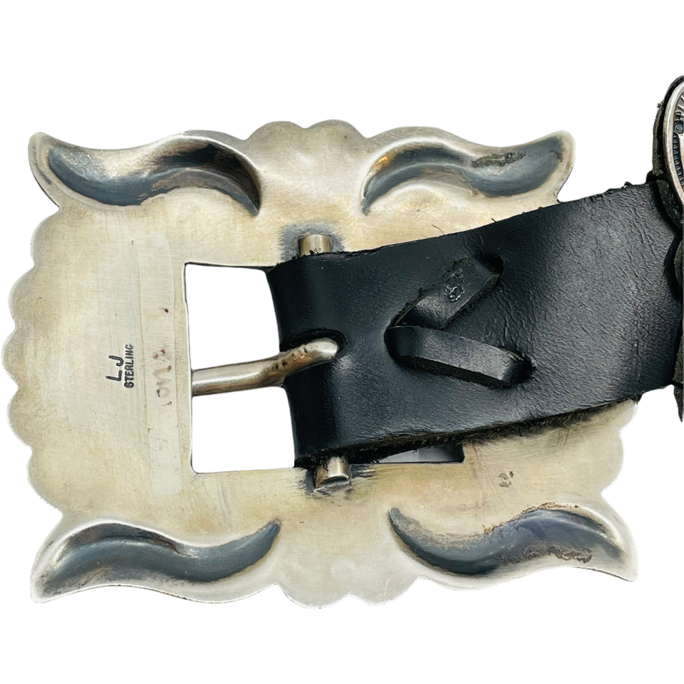 Lester Jackson Navajo Vintage Sterling Silver & Turquoise Concho Belt | eBay