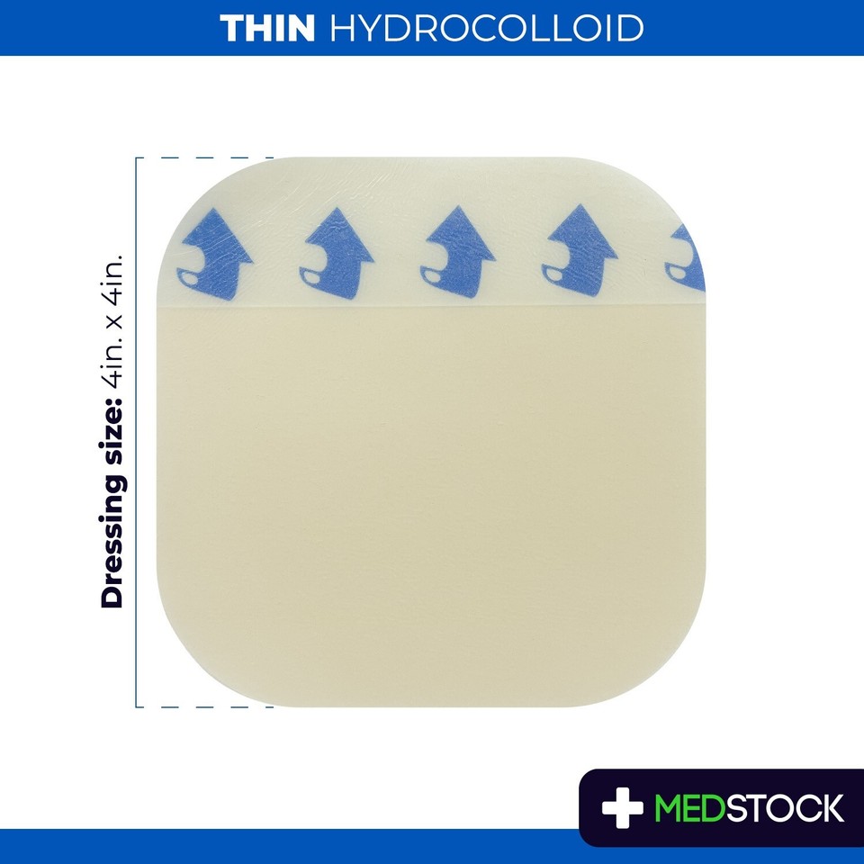 MEDSTOCK Thin Hydrocolloid Dressing - 4" x 4" (Box of 10) | eBay