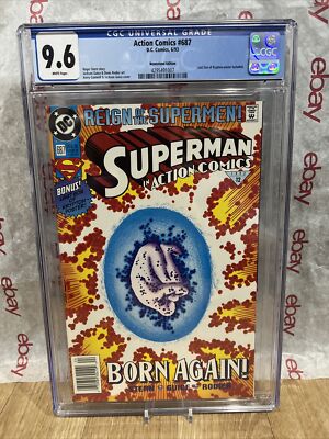 Action Comics #687 Newsstand Cover (1938-2011) DC Comics Cgc 9.6 Comic ...