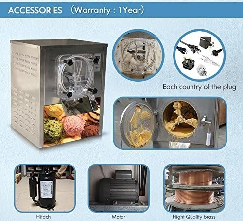 Kolice Commercial Desktop Hard Ice Cream Machine Gelato Ice Cream Maker ...