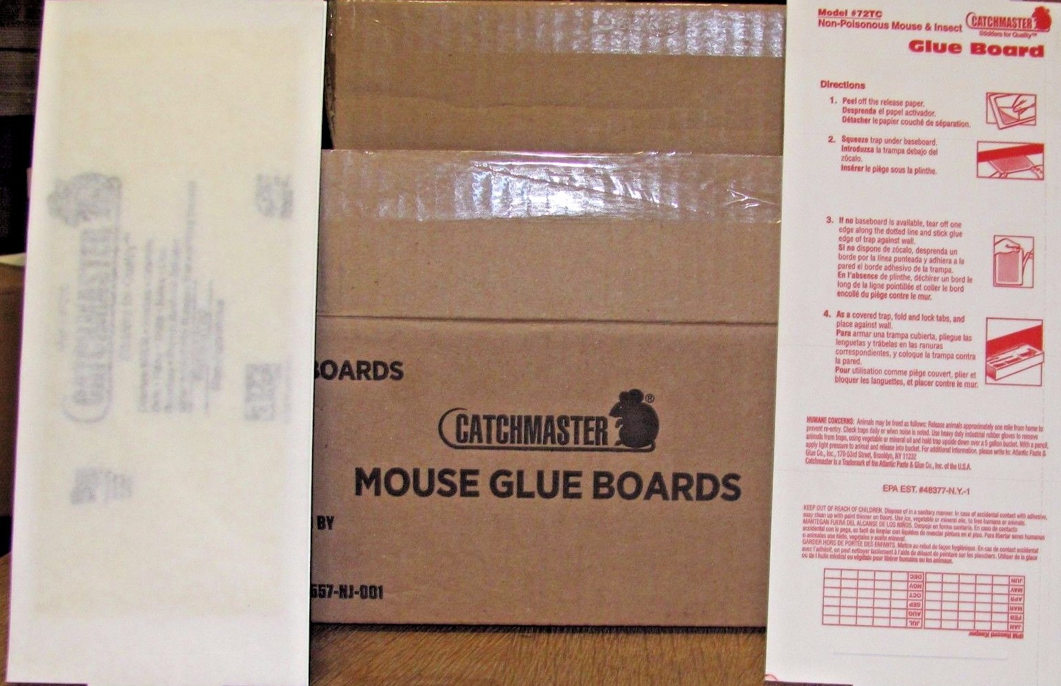 (4) Catchmaster mouse Glue Boards Traps 72 Glue Boards NEW SALE MADE IN ...