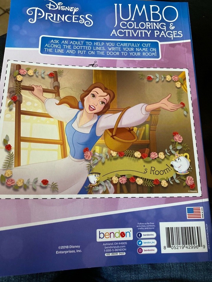 Disney Princess JUMBO Coloring & Activity Pages Plus free crayons | eBay