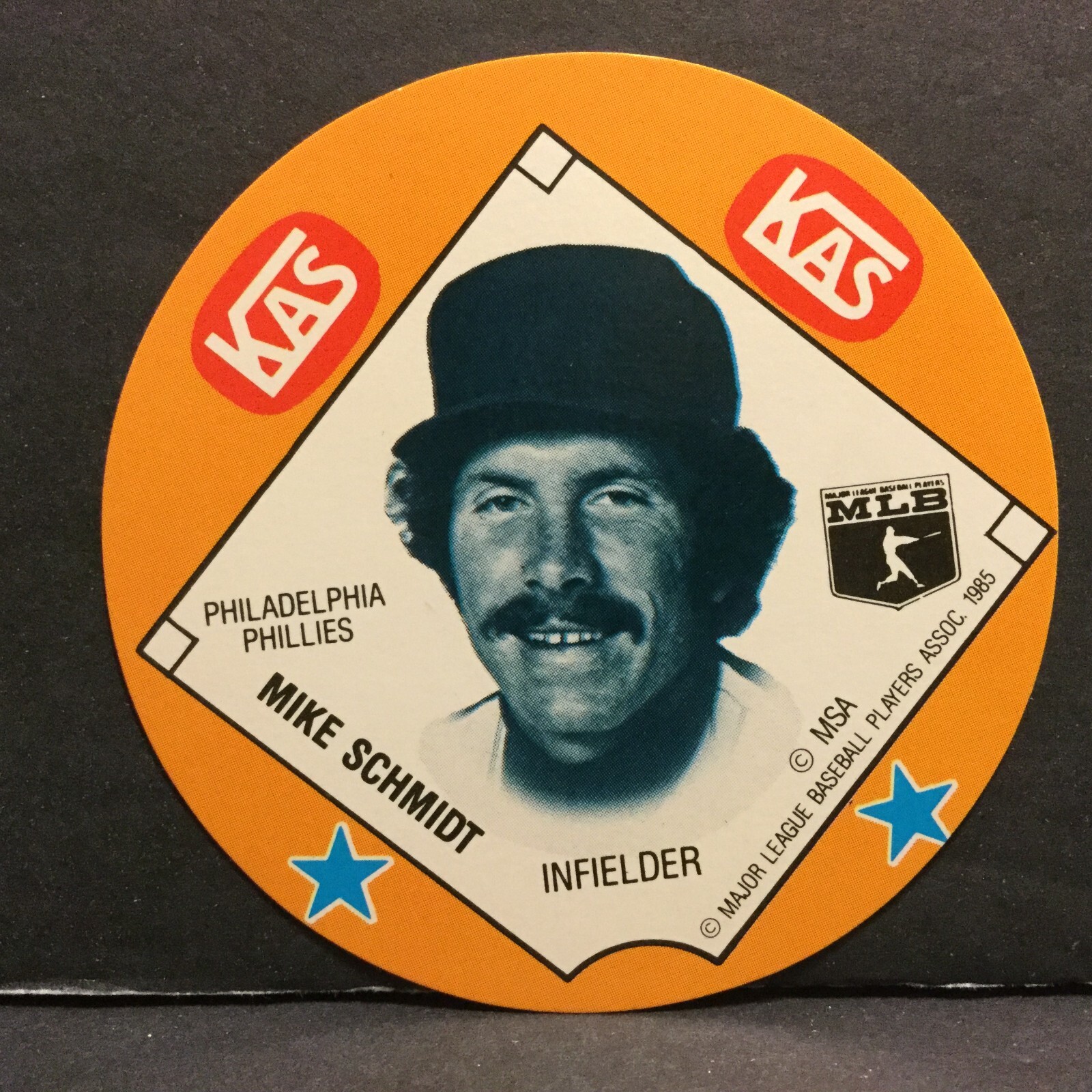 1985 Kas Potato Chips Snack Time Disc Mike Schmidt Philadelphia ...