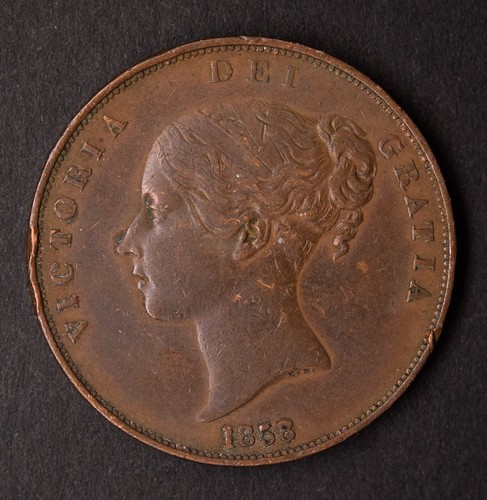 S3948, 1858 Queen Victoria Copper Penny, Very Fine | eBay UK
