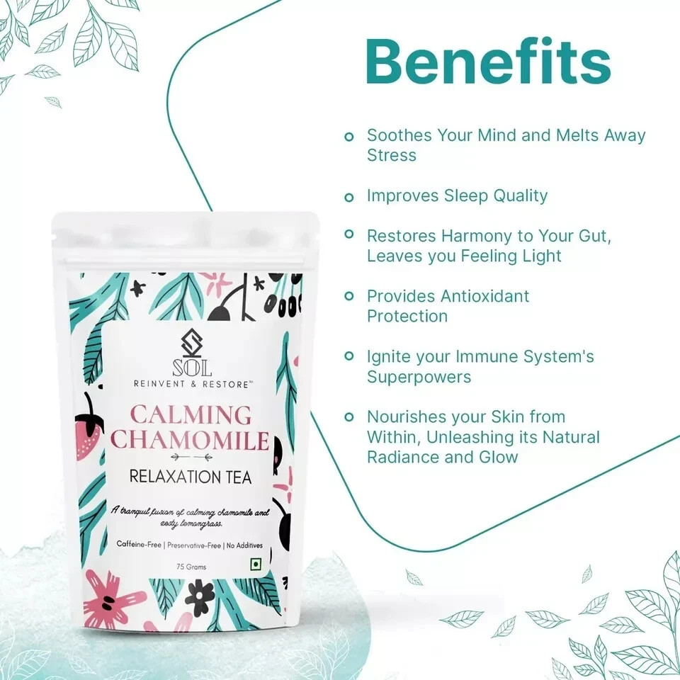 SOL Chamomile Tea - Sleep Tea For Insomnia, 75G | eBay