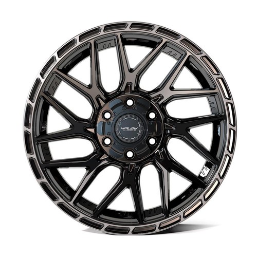 4PS28 Black 22x10 4PLAY Rims & 285/45R22 AT Tires Set 6X135 & 6X139.7 ...